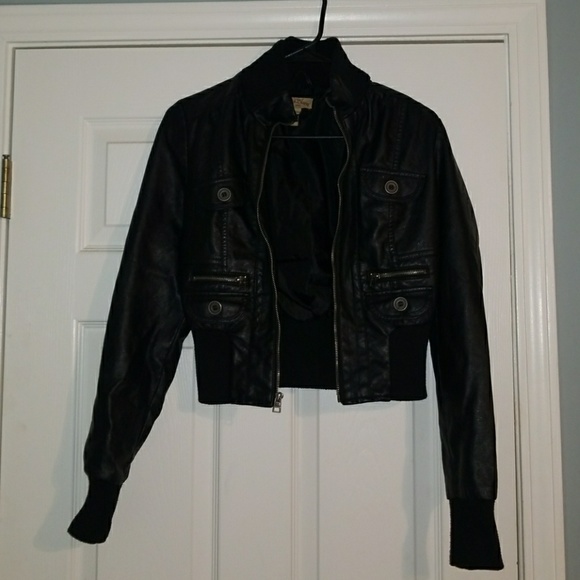 Paris Blues | Jackets & Coats | Paris Blues Vegan Leather Bomber Jacket ...
